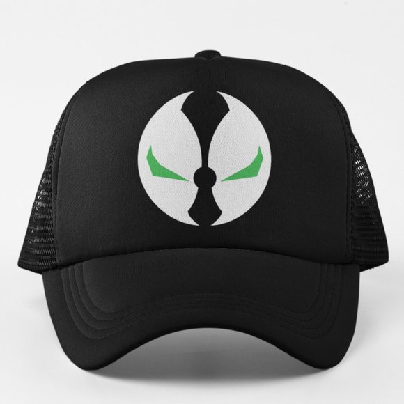 Hero Haven | Accessories | New Spawn Circle Mask Logo Foam Trucker Mesh ...